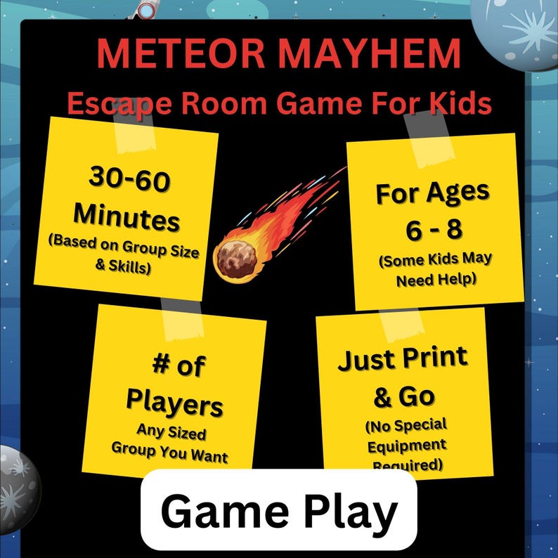 Space Themed Escape Room Game for Kids | Party Games for Kids | Puzzle Games for Kids | Escape ...