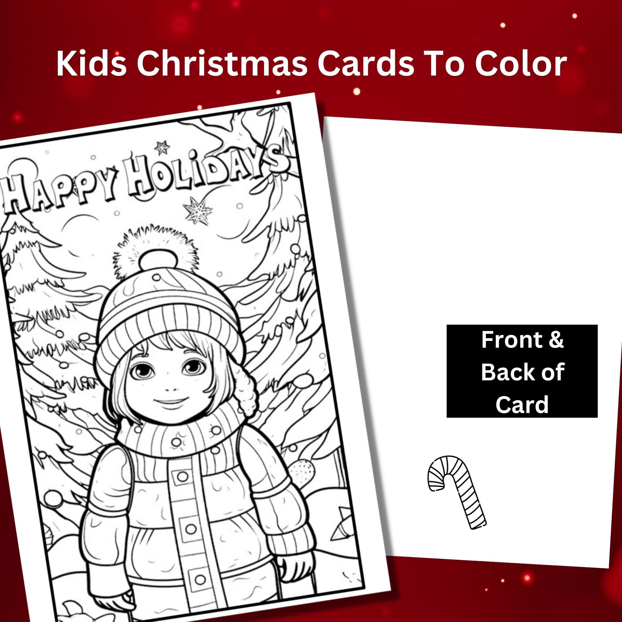 Christmas Cards to Color Kids Coloring Pages Kids Christmas Craft ...