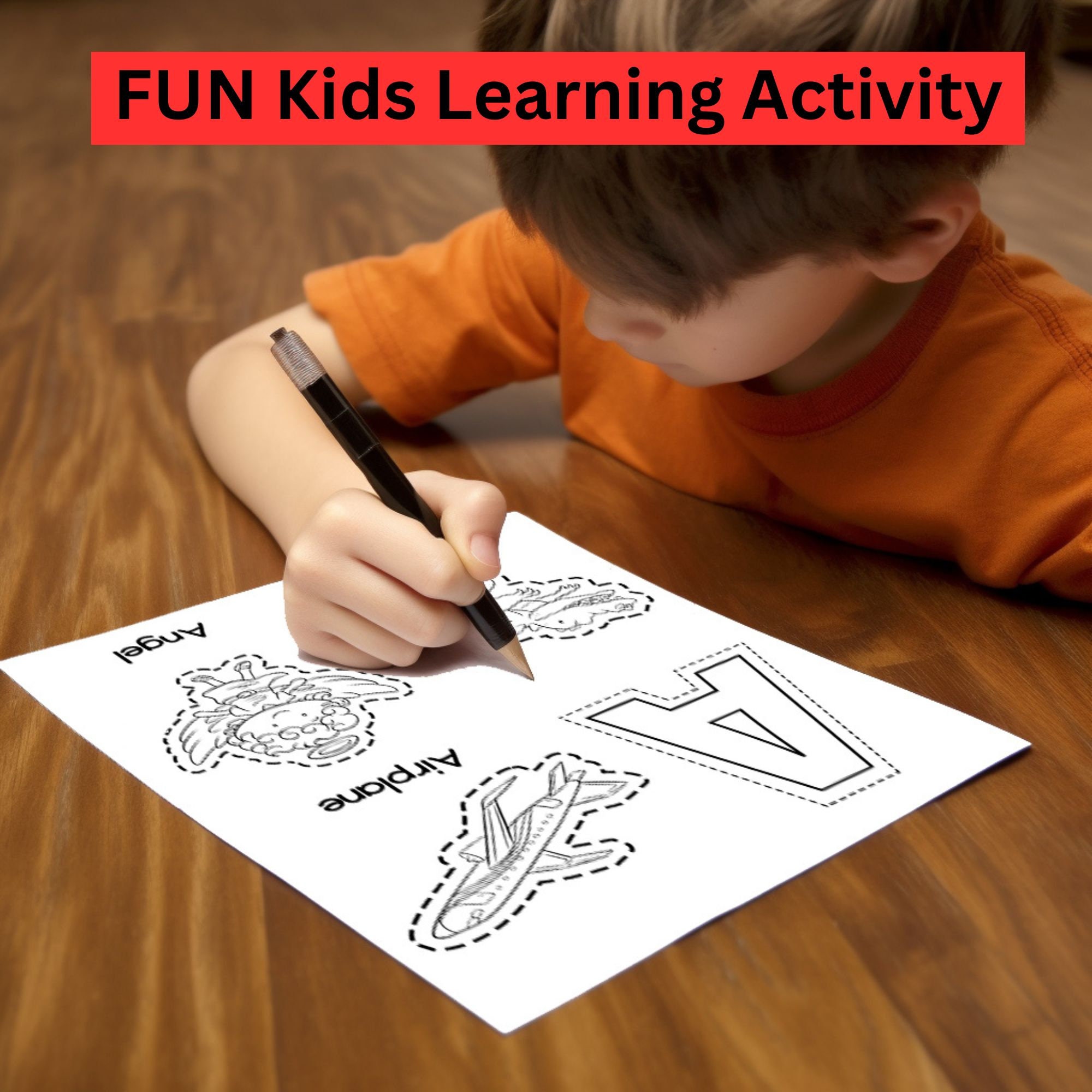 Printable Scissor Skills Kids Cutting Activity Childrens Alphabet ...