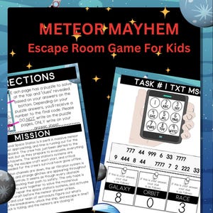 Space Themed Escape Room Game for Kids | Party Games for Kids | Puzzle ...