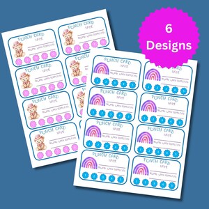 Incentive Punch Card for Kids Chore Chart Punch Card Childrens Reward ...