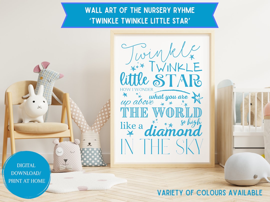 Twinkle Twinkle Little Star Print A4 Children's Poster - Etsy