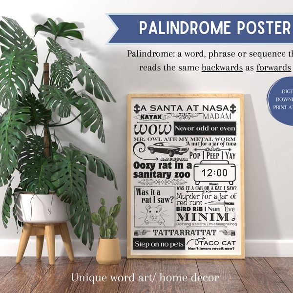 Palindrome - Etsy