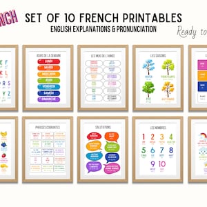 10 French Educational Posters English Pronunciation - Etsy UK
