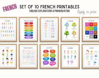 2nd of 10 French Educational Posters, English Pronunciation, Classroom ...