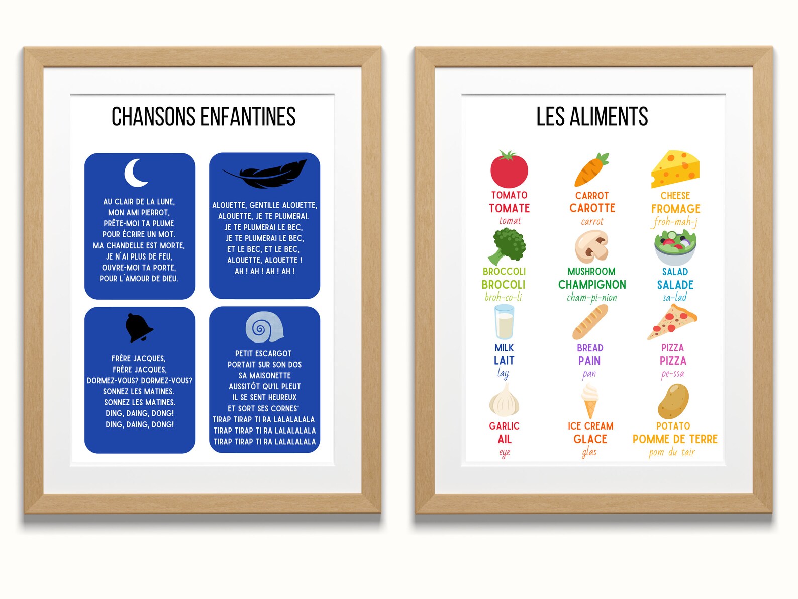 2nd of 10 French Educational Posters, English Pronunciation, Classroom ...