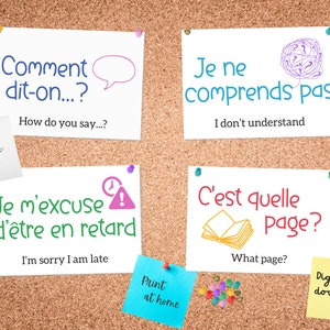15 French Classroom Phrases, Printable Posters, Digital Download ...