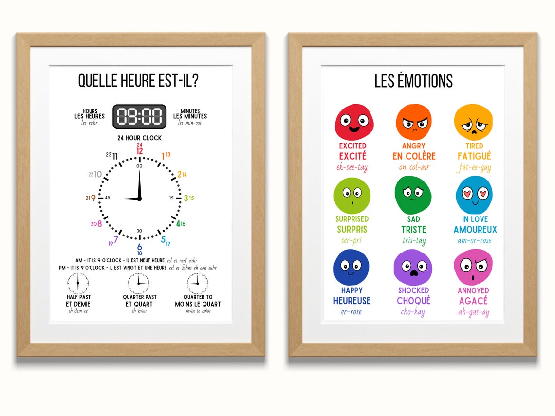 2nd of 10 French Educational Posters, English Pronunciation, Classroom ...