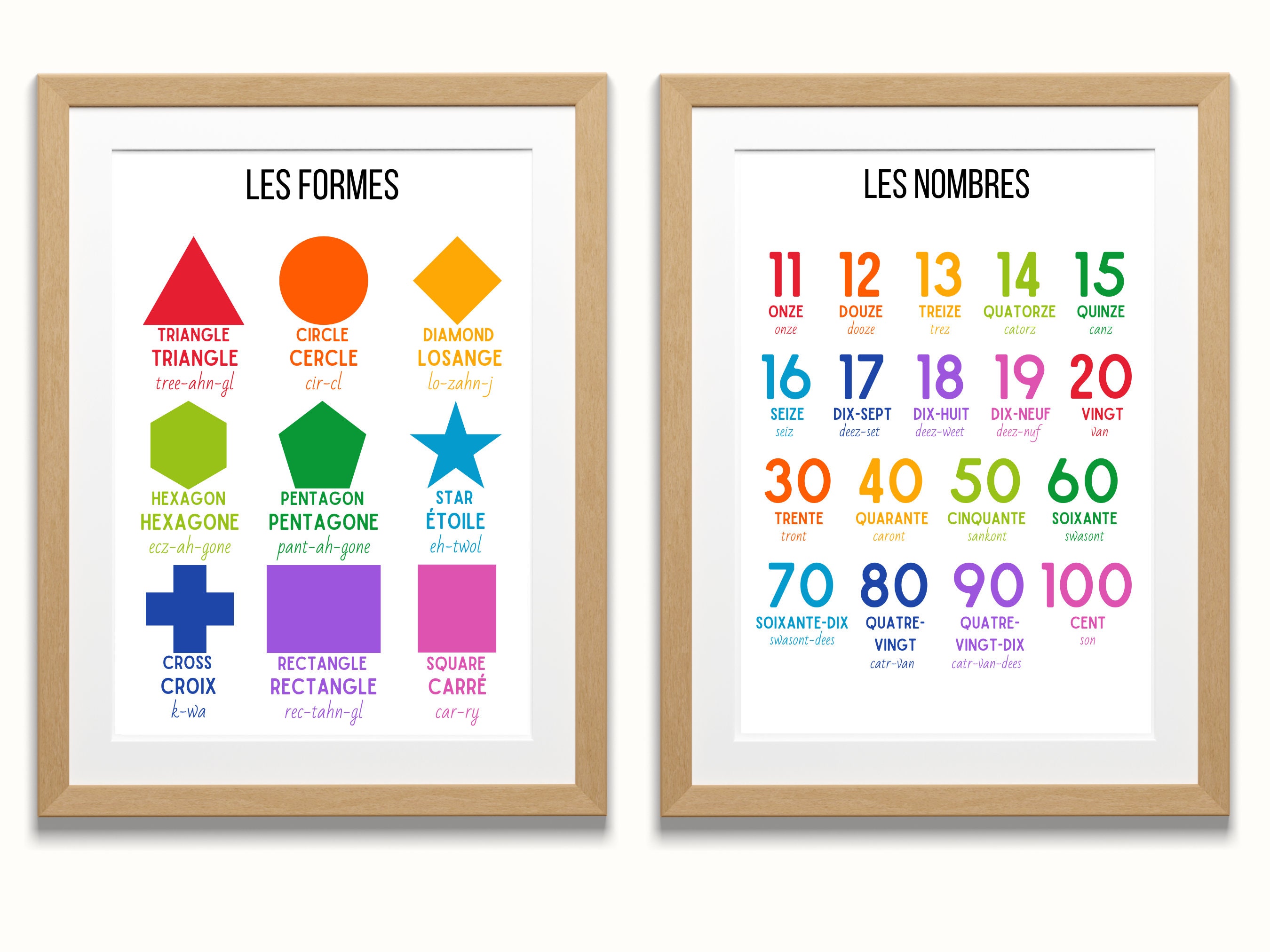 2nd of 10 French Educational Posters, English Pronunciation, Classroom ...