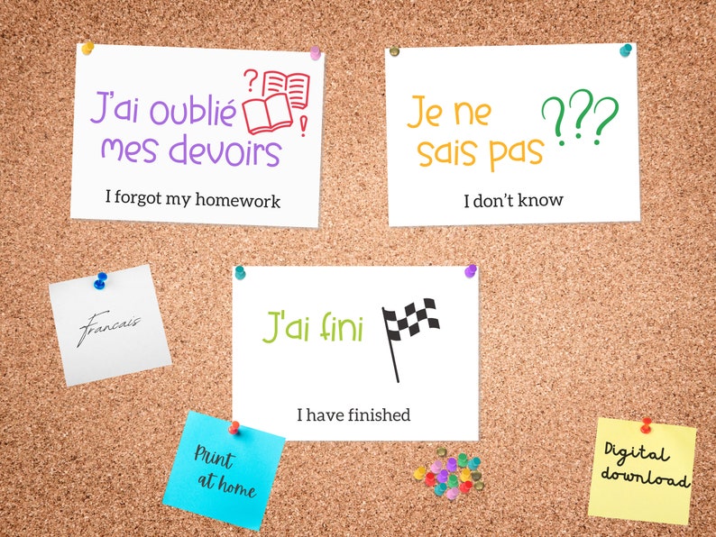 15 French Classroom Phrases, Printable Posters, Digital Download ...