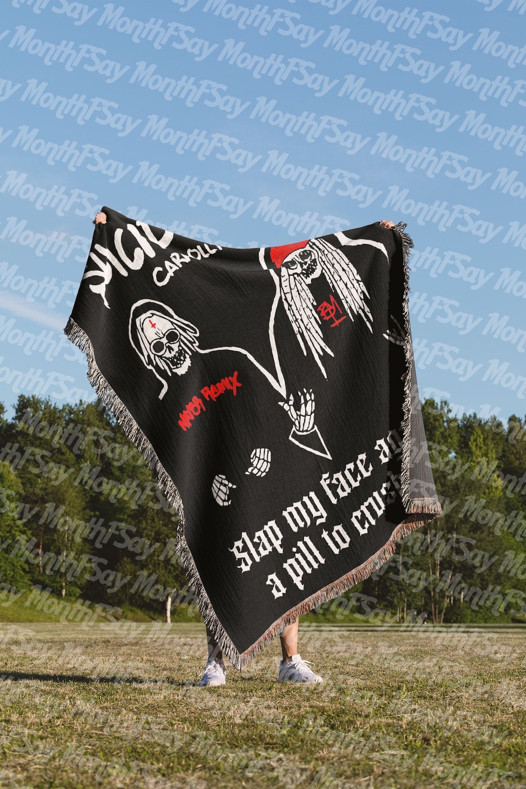 Sui.cideboys Grey Day 2023 Tour Hand Woven Blanket - Etsy