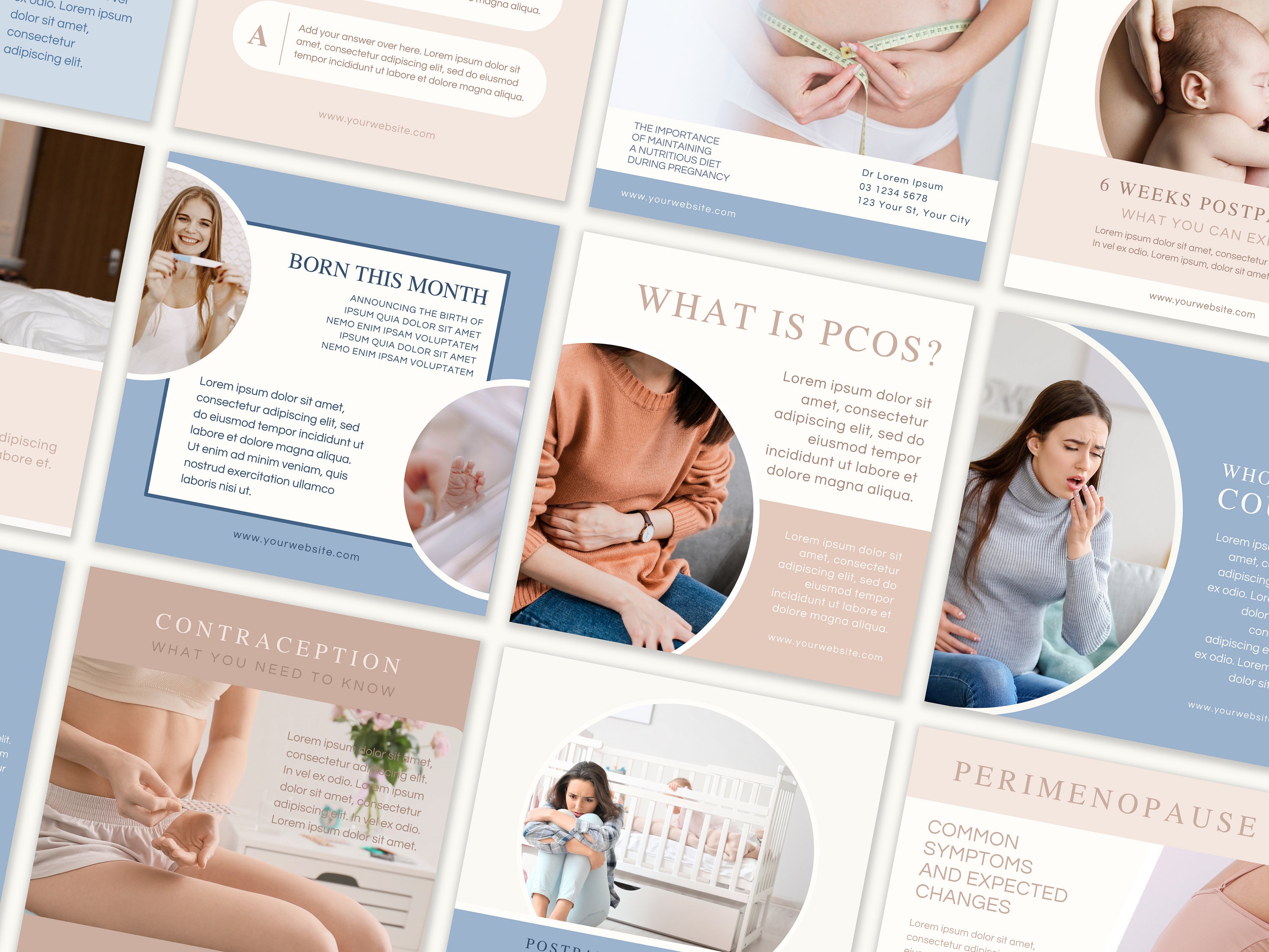 50+ Obstetrician Gynaecologist Social Media Posts | Blue and Beige ...