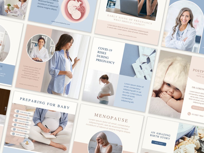 50+ Obstetrician Gynaecologist Social Media Posts | Blue and Beige ...