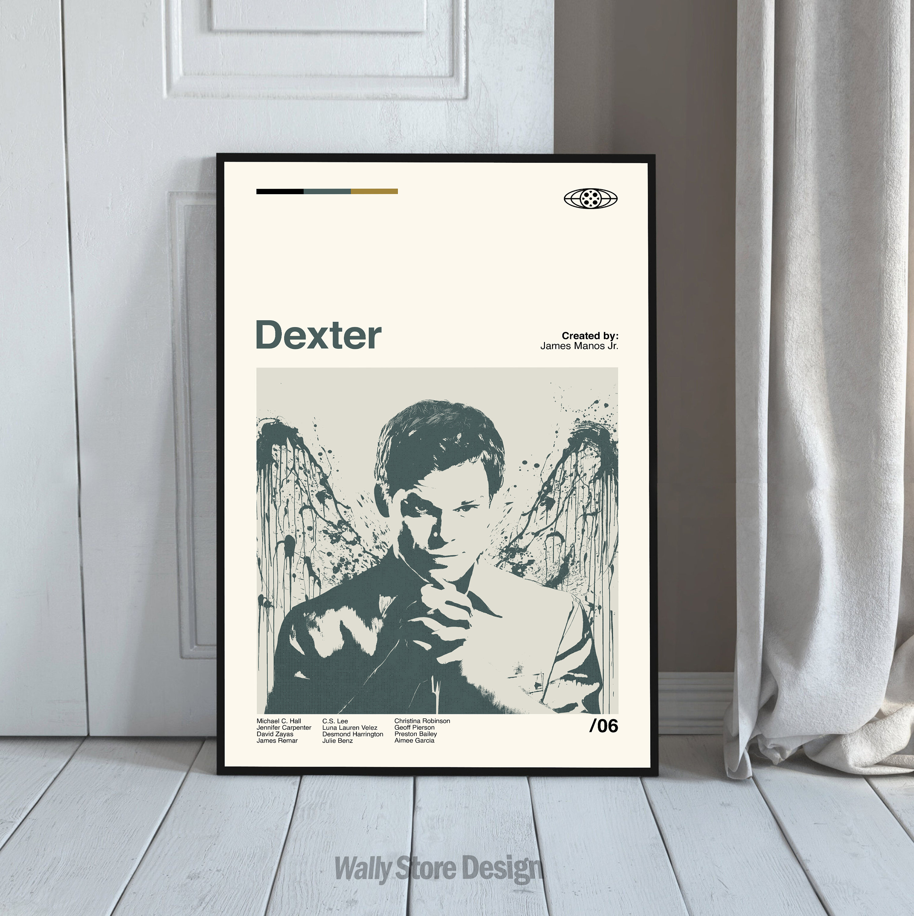 Dexter Tv Show Poster, Dexter Print, Dexter Poster, Midcentury Art ...