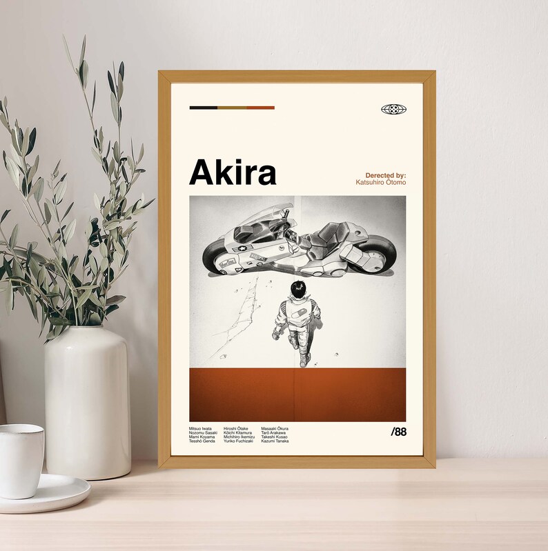 Akira Poster, Akira Print, Movie Poster, Minimalist Poster, Minimalist ...