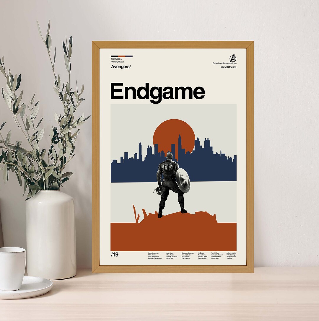 Endgame Poster, Endgame Print, Marvel Poster, Vintage Poster ...