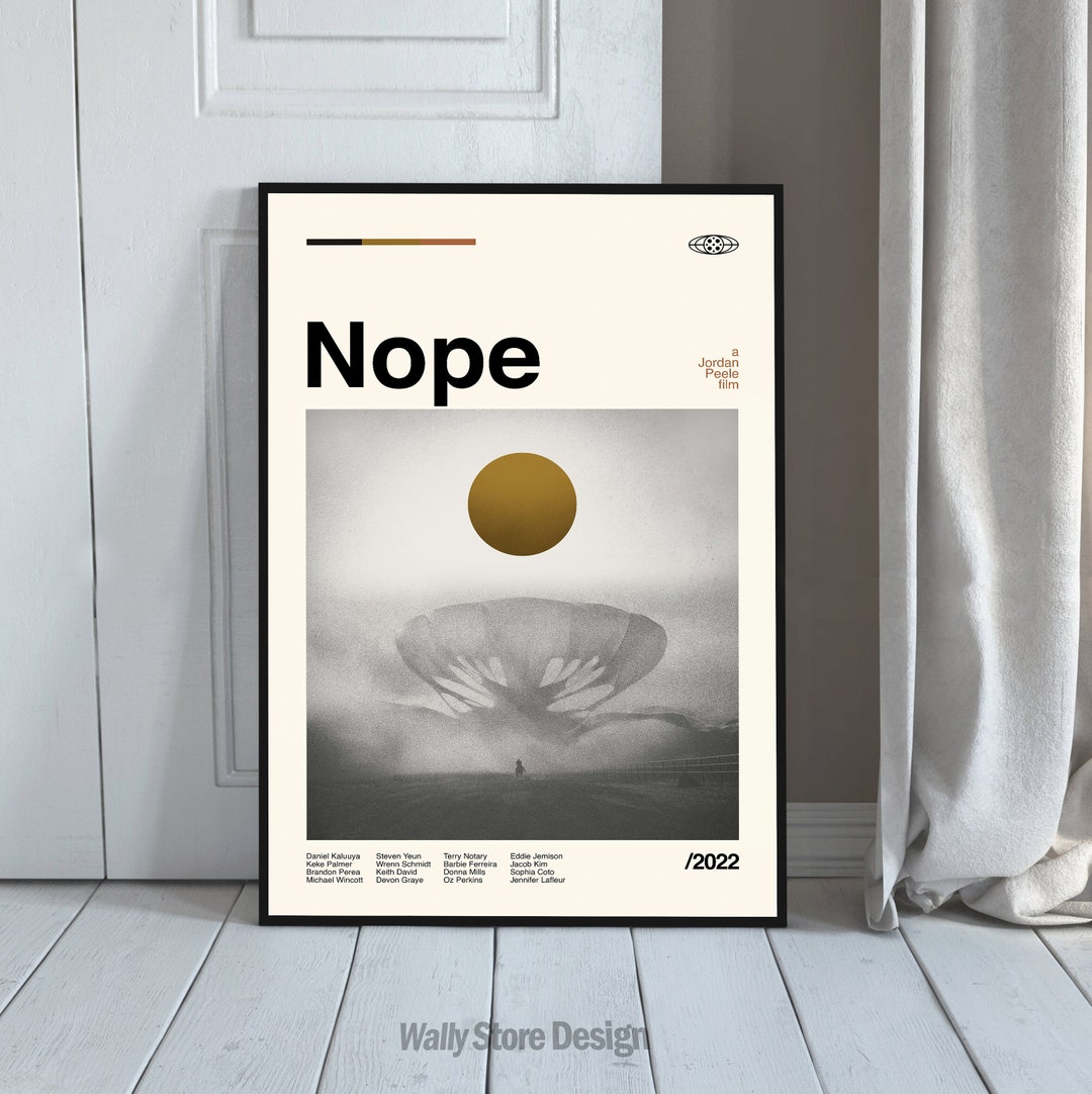 Nope Movie Poster, Jordan Peele Poster, Nope Print, Wall Art, Minimalist Movie, High Quality ...