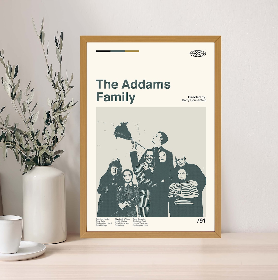 The Addams Family Poster the Addams Family Print Retro - Etsy