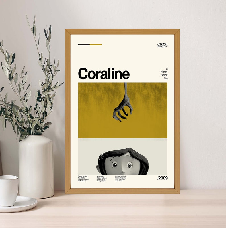 Coraline Movie Poster, Coraline Print, Wall Art, Minimalist Movie, High ...