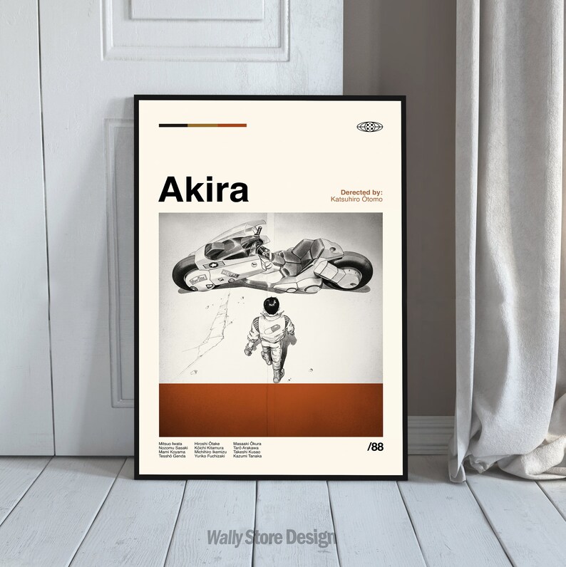 Akira Poster, Akira Print, Movie Poster, Minimalist Poster, Minimalist ...