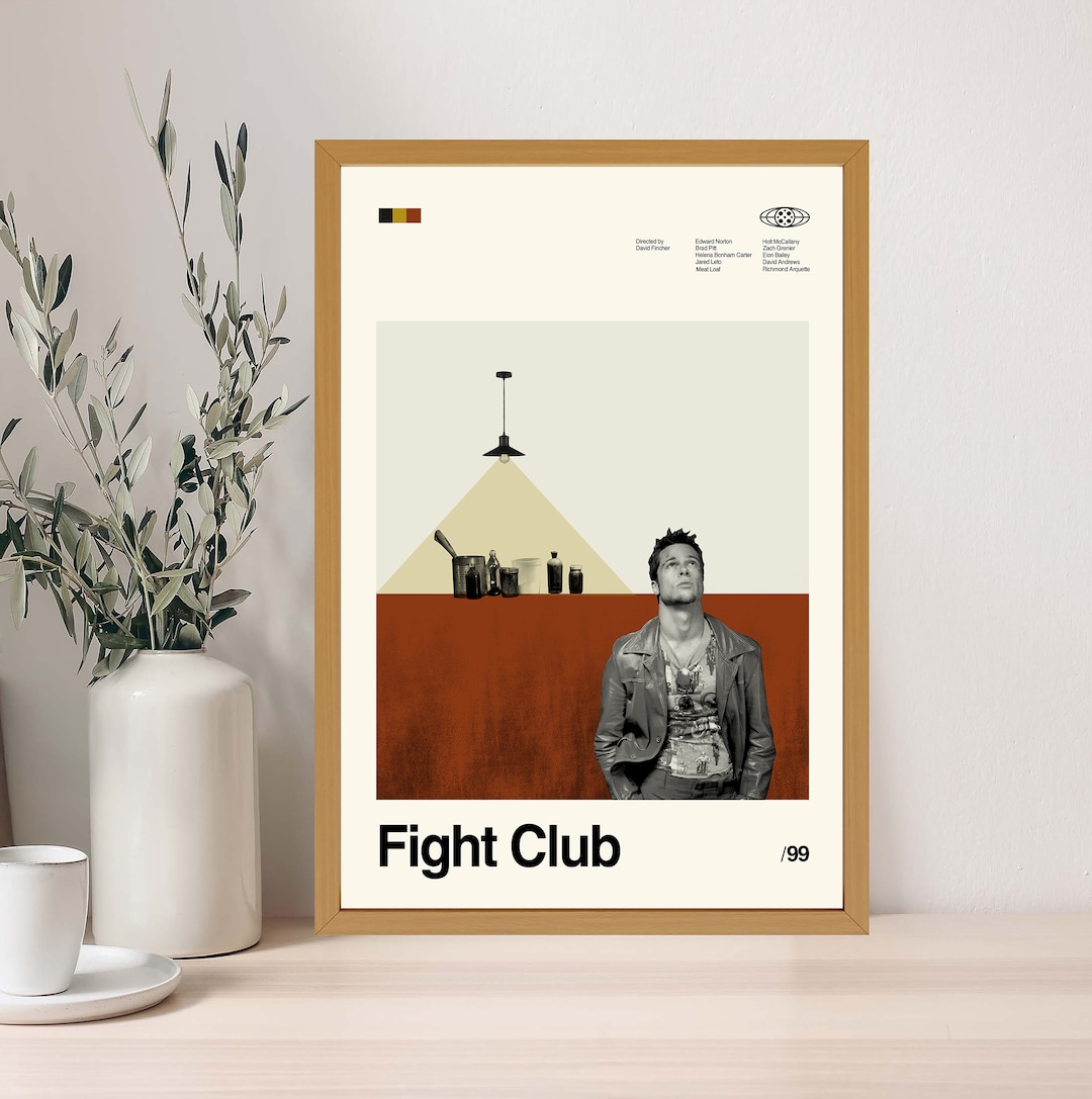 Affiche Fight Club, Fight Club Print, Film minimaliste, vintage Rétro ...