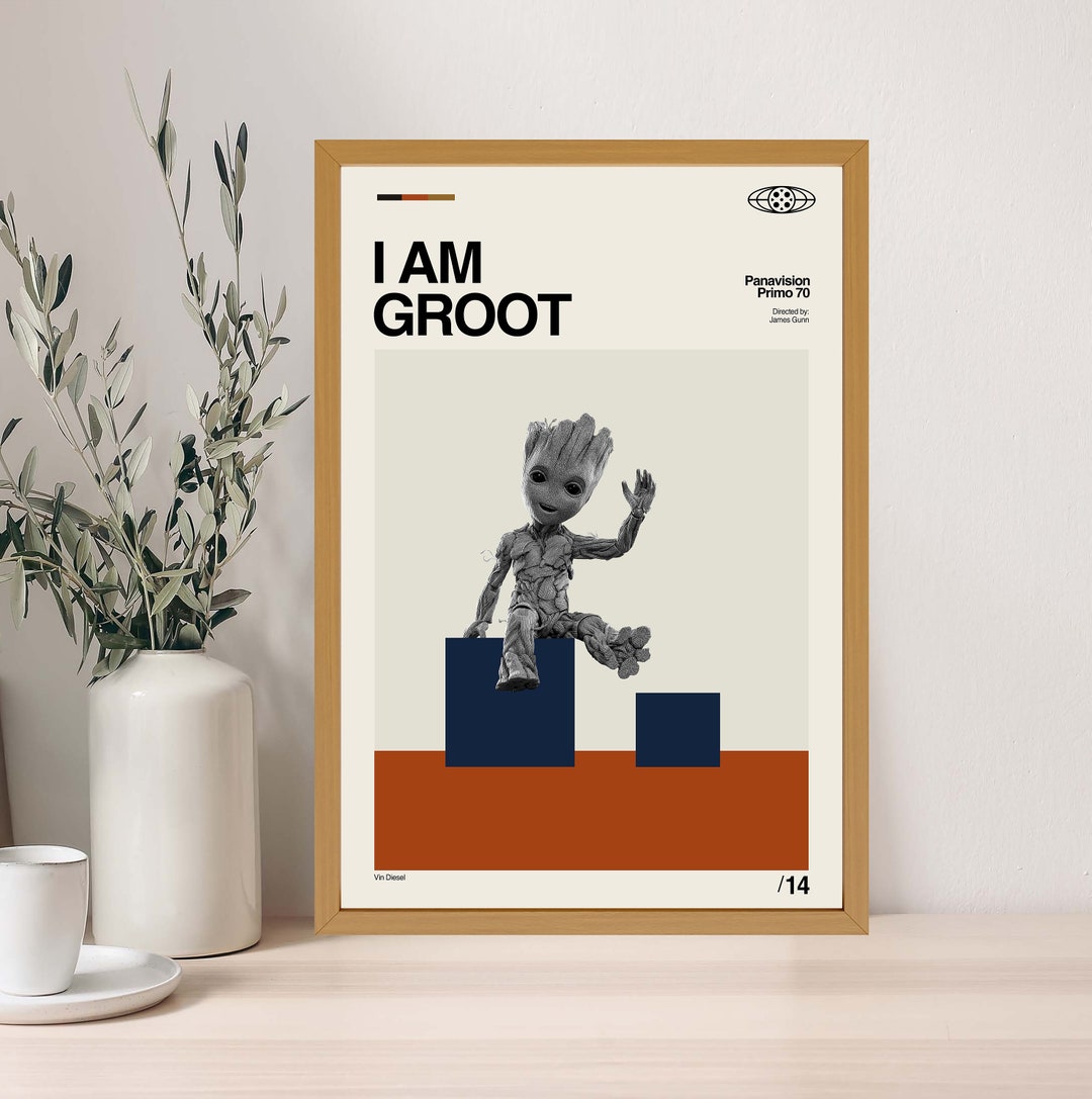 I Am Groot Poster, I Am Groot Print, Custom Poster, Vintage Inspired ...