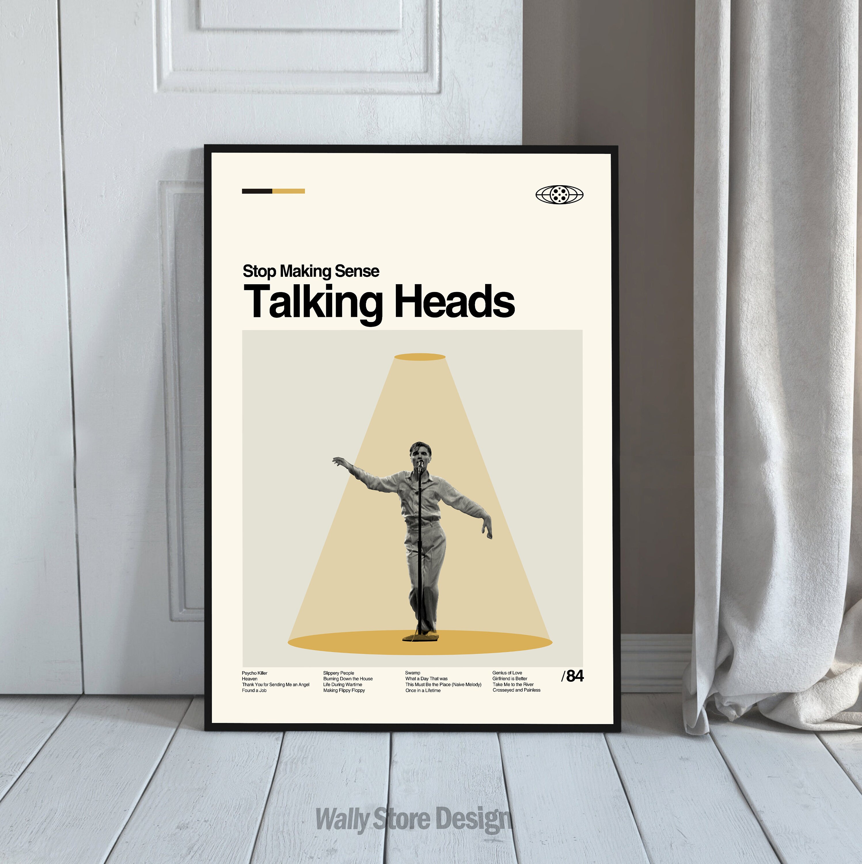 Talking Heads Poster, Talking Heads Print, Minimalist Movie, Vintage ...