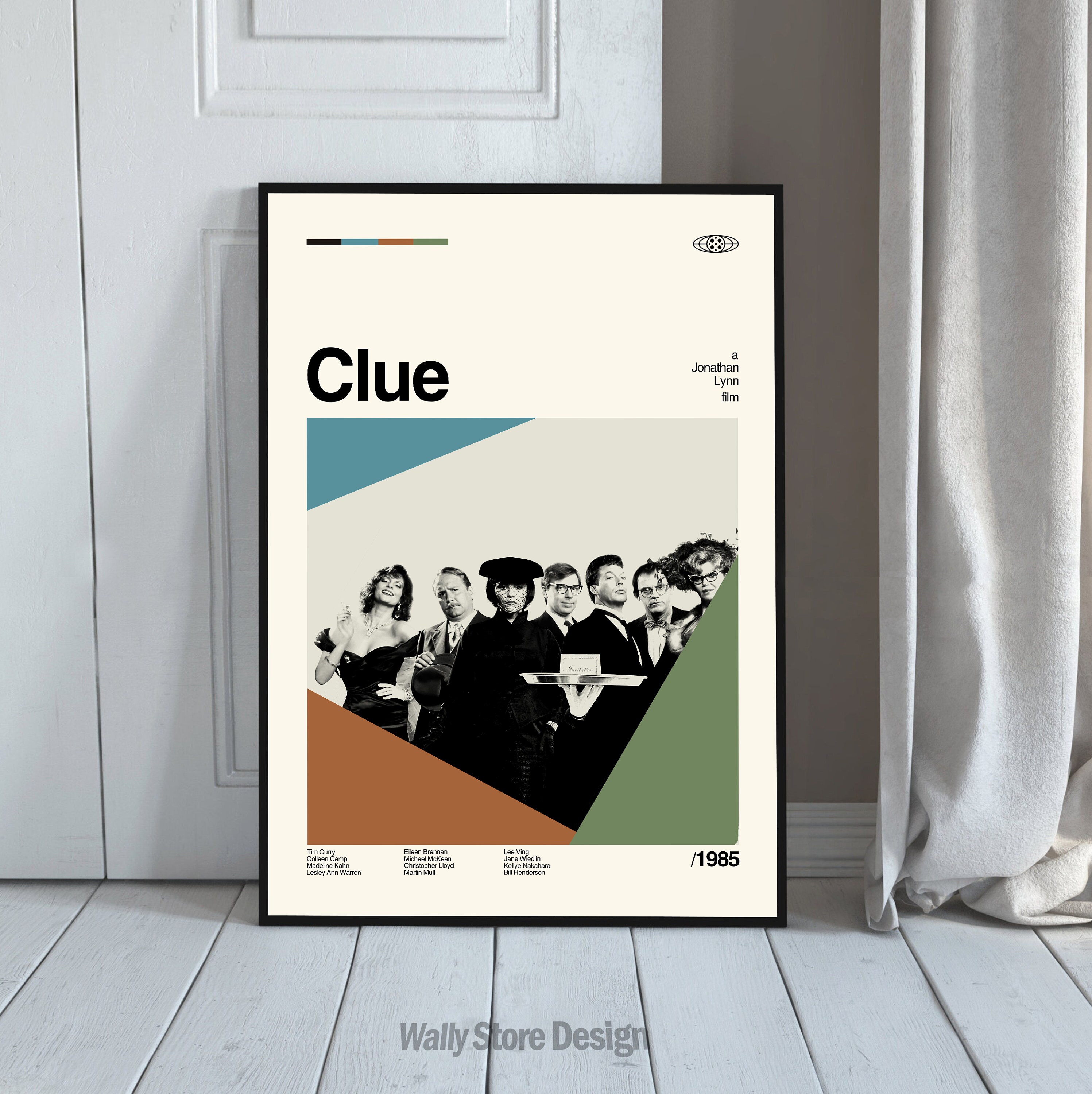 Clue Movie Poster, Clue Print, Minimalist Poster, Retro Modern, Vintage ...