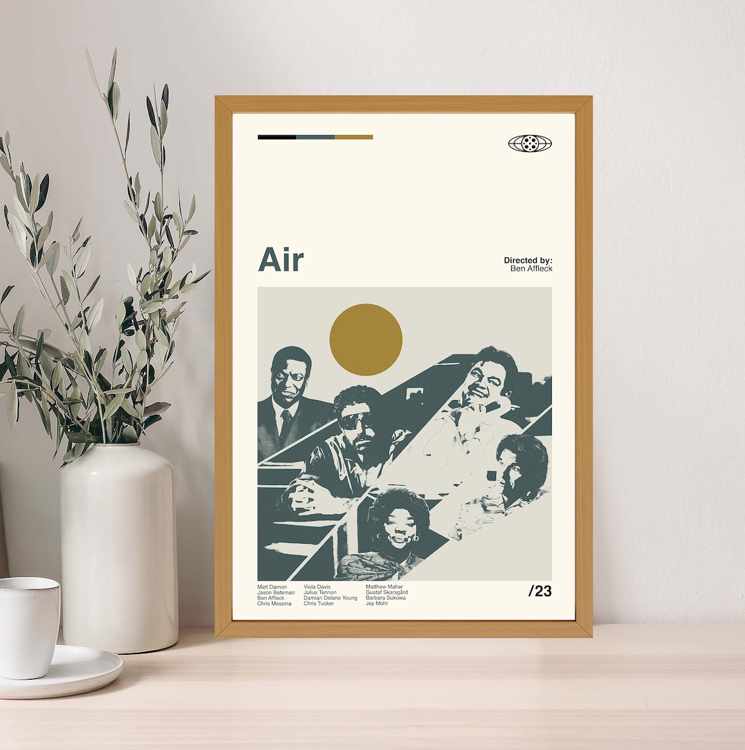 Air Movie Poster, Ben Affleck Print, Air Print, Abstract Poster ...