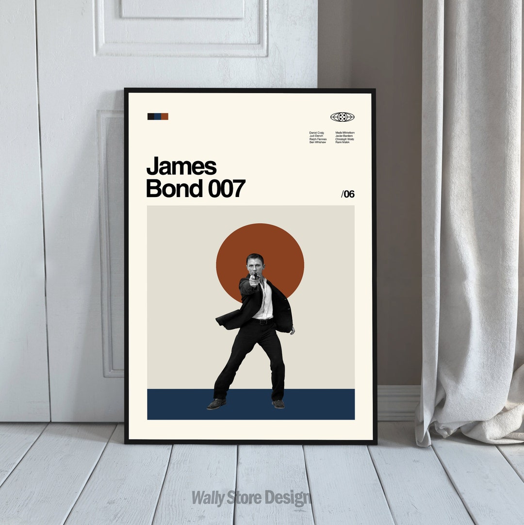 James Bond Movie Poster, James Bond Print, Wall Art, Minimalist Movie ...