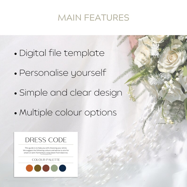 DIGITAL TEMPLATE | Smart Dress Code Guide for Weddings Parties Formal and Special Occasions ...