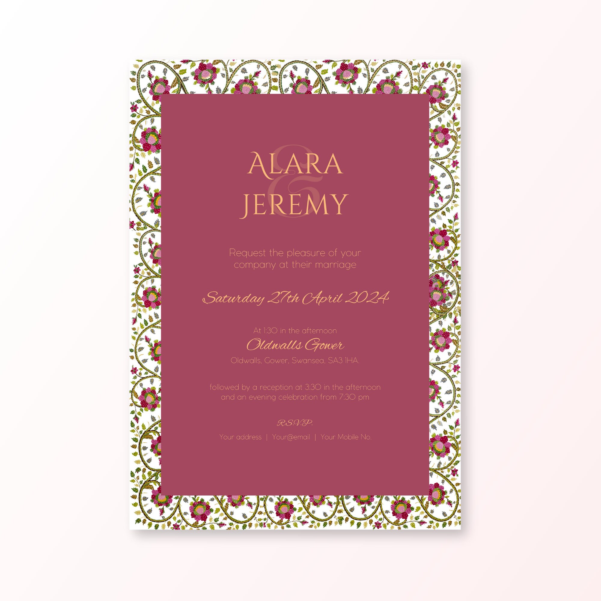 DIGITAL TEMPLATE | Wedding Invitation for Turkish, Muslim & Indian ...