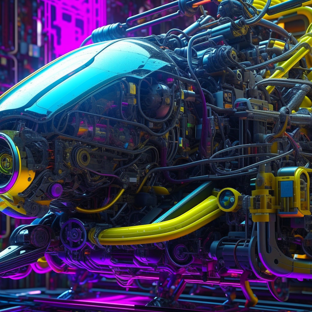 Techno Revolution, Digital Art, Robotic Art, Mechanical Art, Futuristic ...