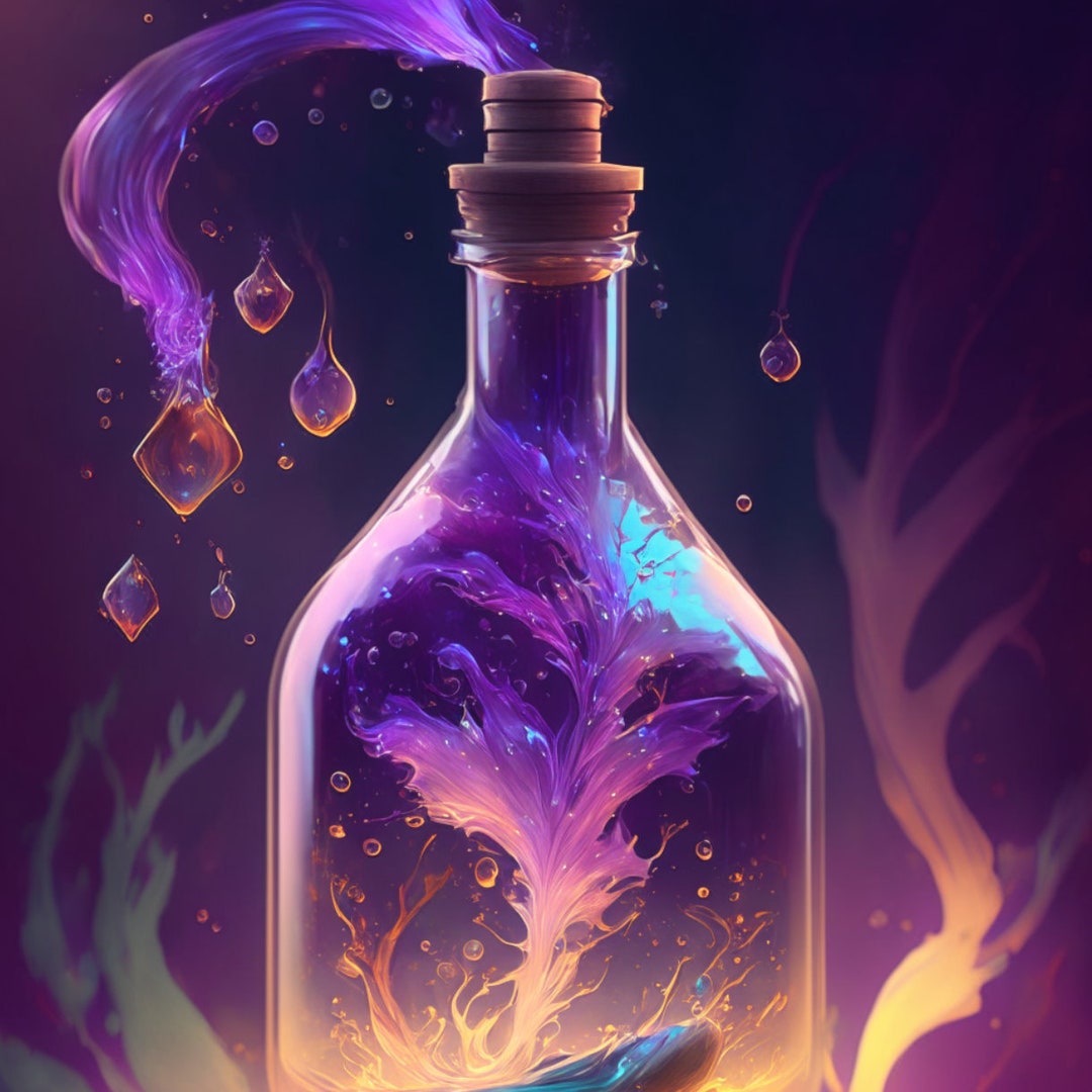 Ethereal Elixir, Digital Artwork, Wall Decor, Magic and Mystery, Other ...