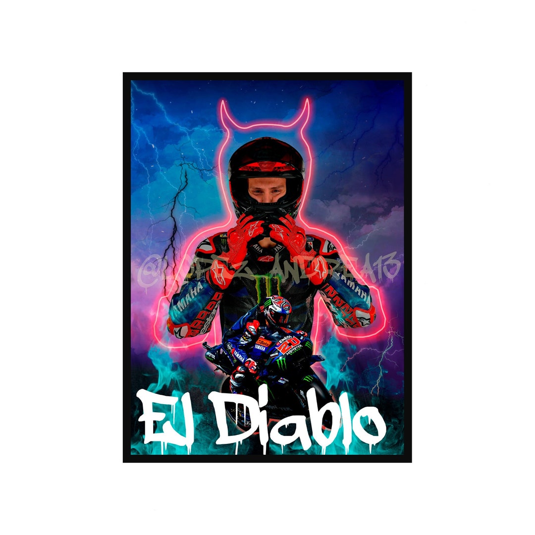 Motogp X Neon Lights Poster - Etsy