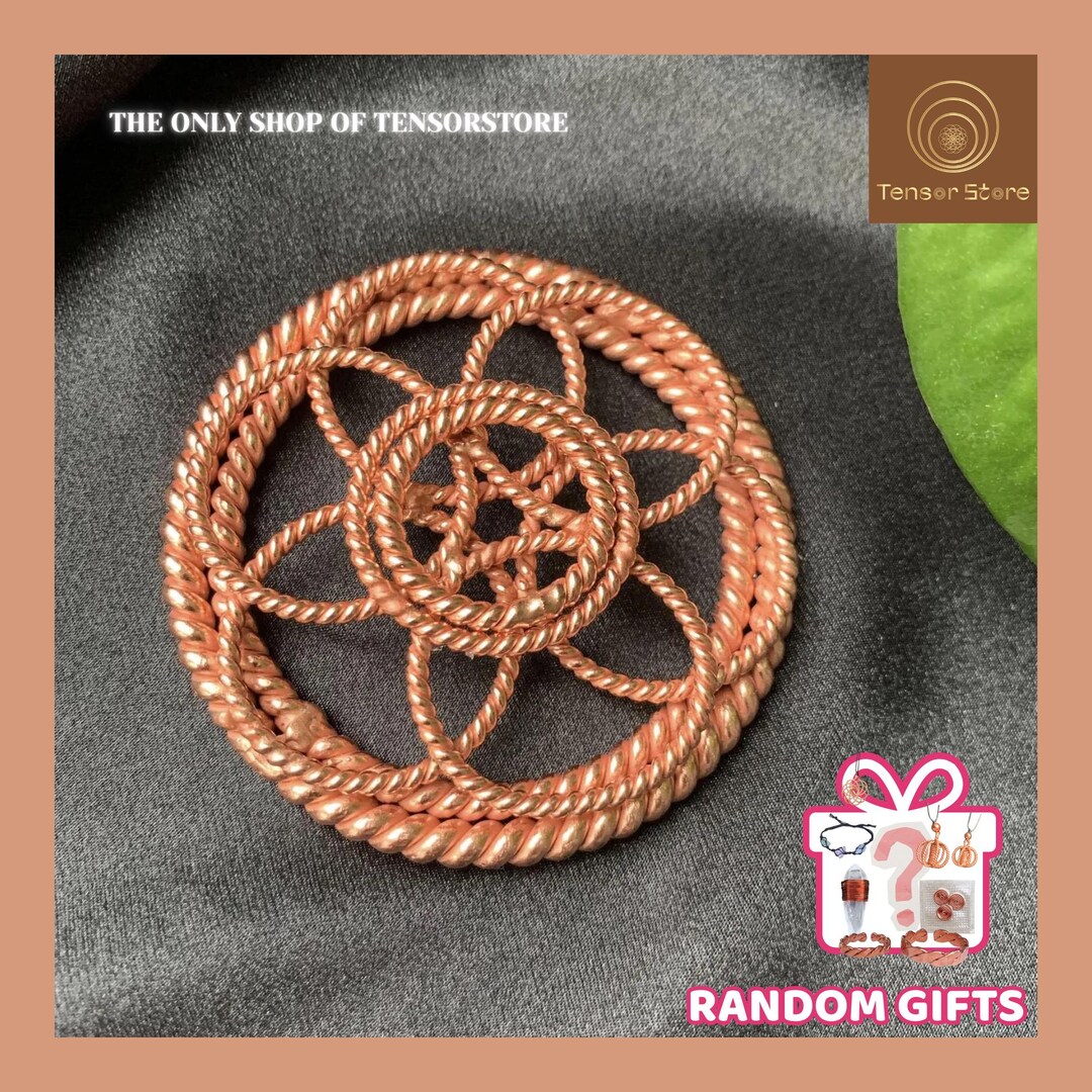 Flower of Life Copper Disc: EMF Protection, Aura Cleanser - Etsy