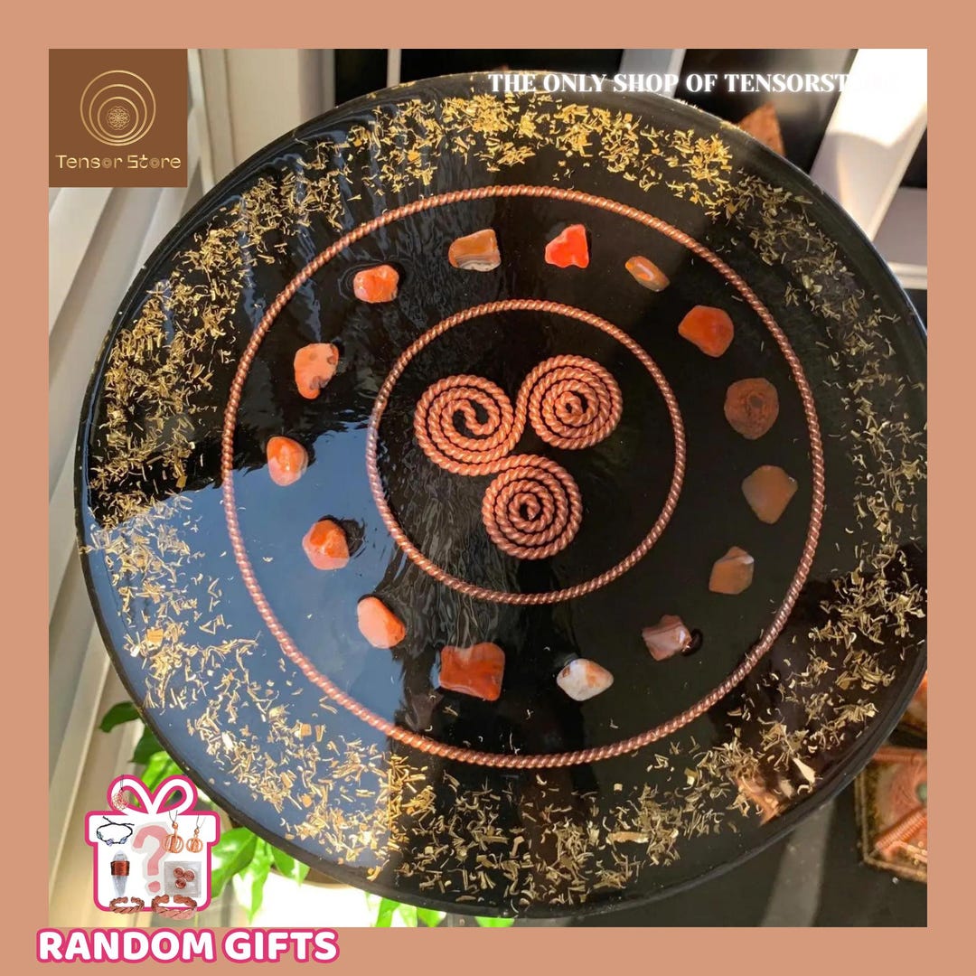Lakhovsky Coil Energy Plate: Shungite, Tensor Rings, Chakra Grid - Etsy