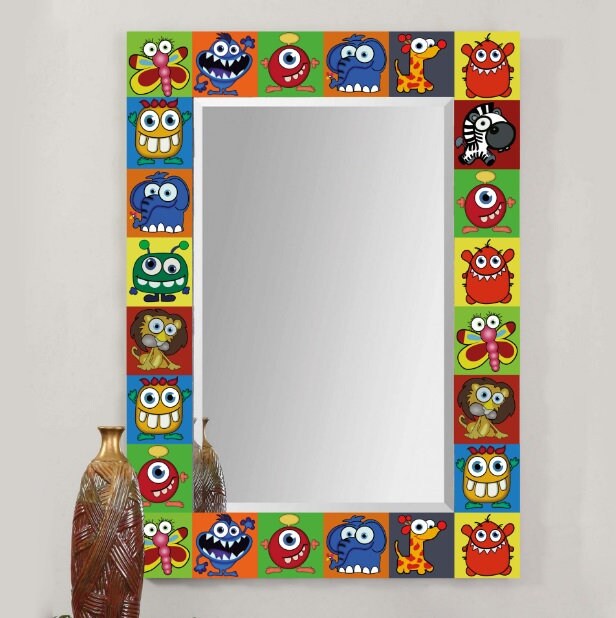 Vinyl Tiles for Kids Room, Monster Tile Stickers, Self Adhesive PVC ...