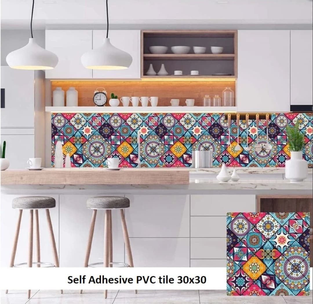 Azulejos Tile Decals, Vinyl Tile Stickers, PVC Floor Tiles, Peel and ...