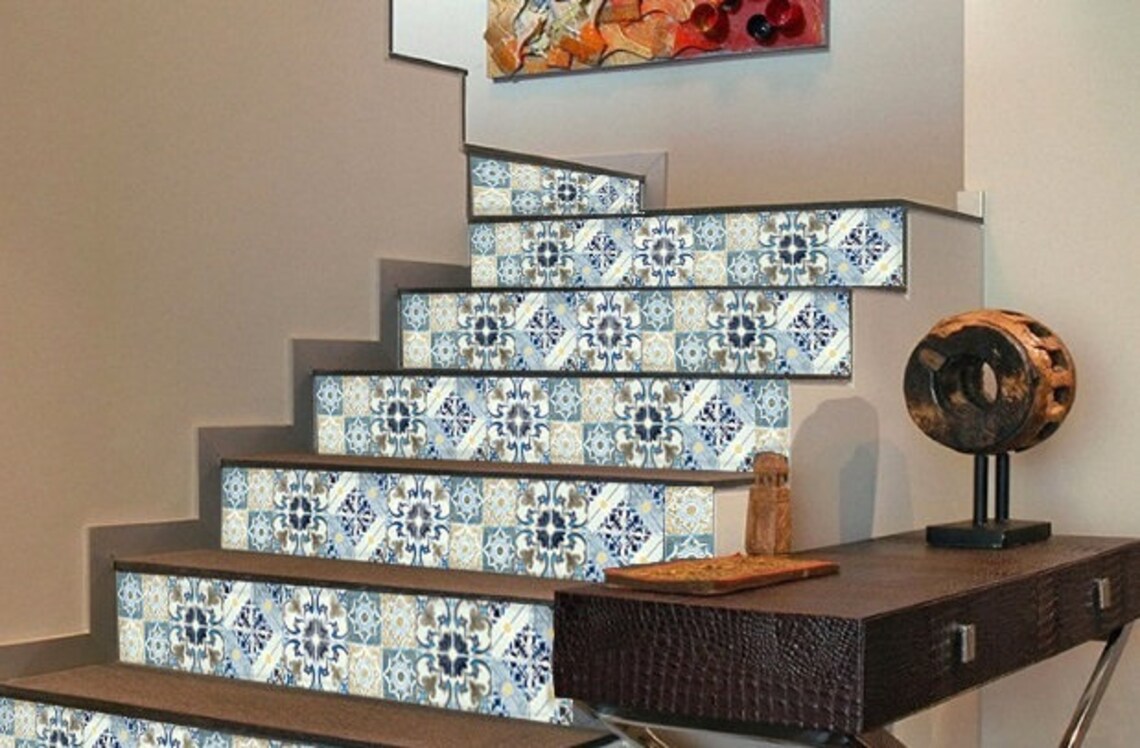 Patchwork Vinyl Tiles, Mosaic PVC Tiles, PVC Floor Stickers, Self ...