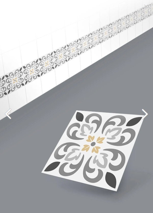 Gray Backsplash Tile Decals , Tile Stickers for Kitchen and Bathroom ...