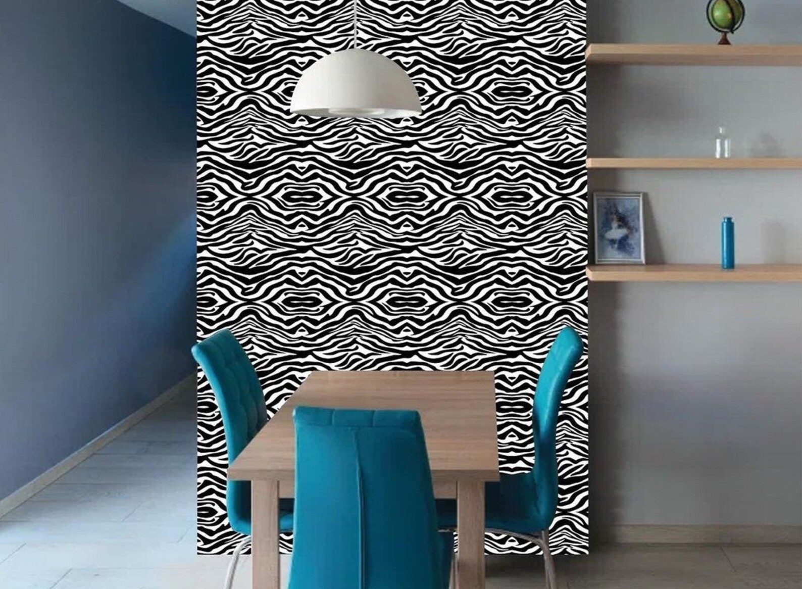 Zebra Print Vinyl Floor Tiles: Peel and Stick PVC Stickers (30x30cm) - Etsy