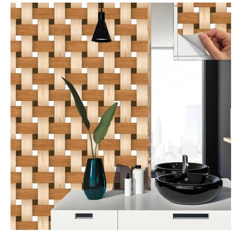 Wooden Effect PVC Flooring, Vinyl Floor Stickers, Self Adhesive Tile ...