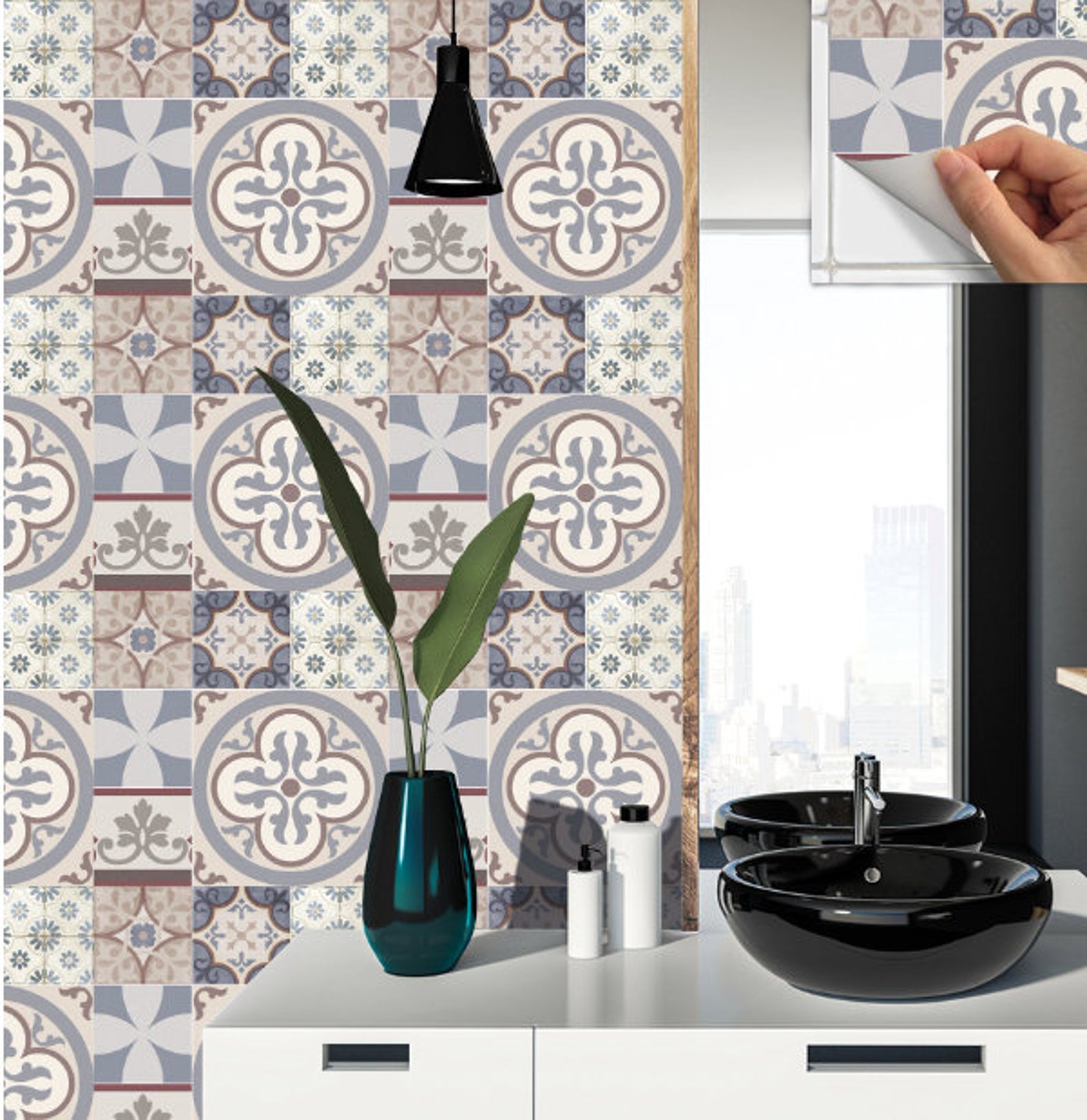 Patchwork Vinyl Floor Tile Stickers: Peel and Stick PVC Flooring - Etsy