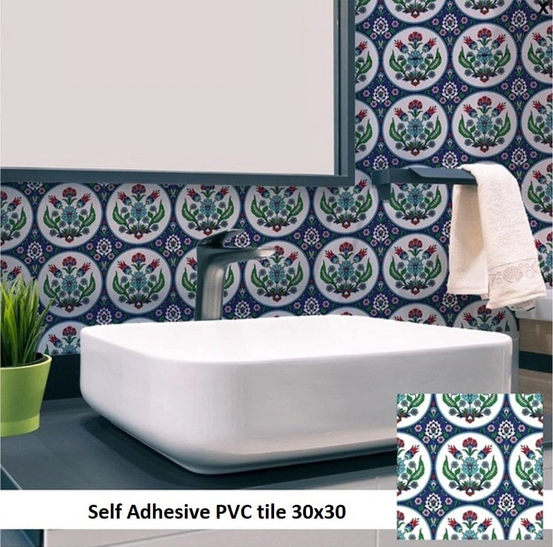 Traditional Vinyl Tiles, PVC Floor Tiles, Vinyl Floor Covering, Self ...