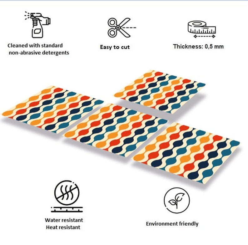 Modern PVC Floor Stickers, Colorful Vinyl Tile Stickers, Peel and Stick ...