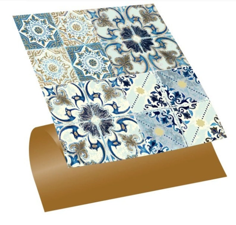 Patchwork Vinyl Floor Tiles: Mosaic Peel and Stick PVC Stickers - Etsy