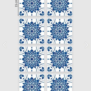Blue Backsplash Tile Stickers, Tile Decals for Kitchen and Bathroom ...