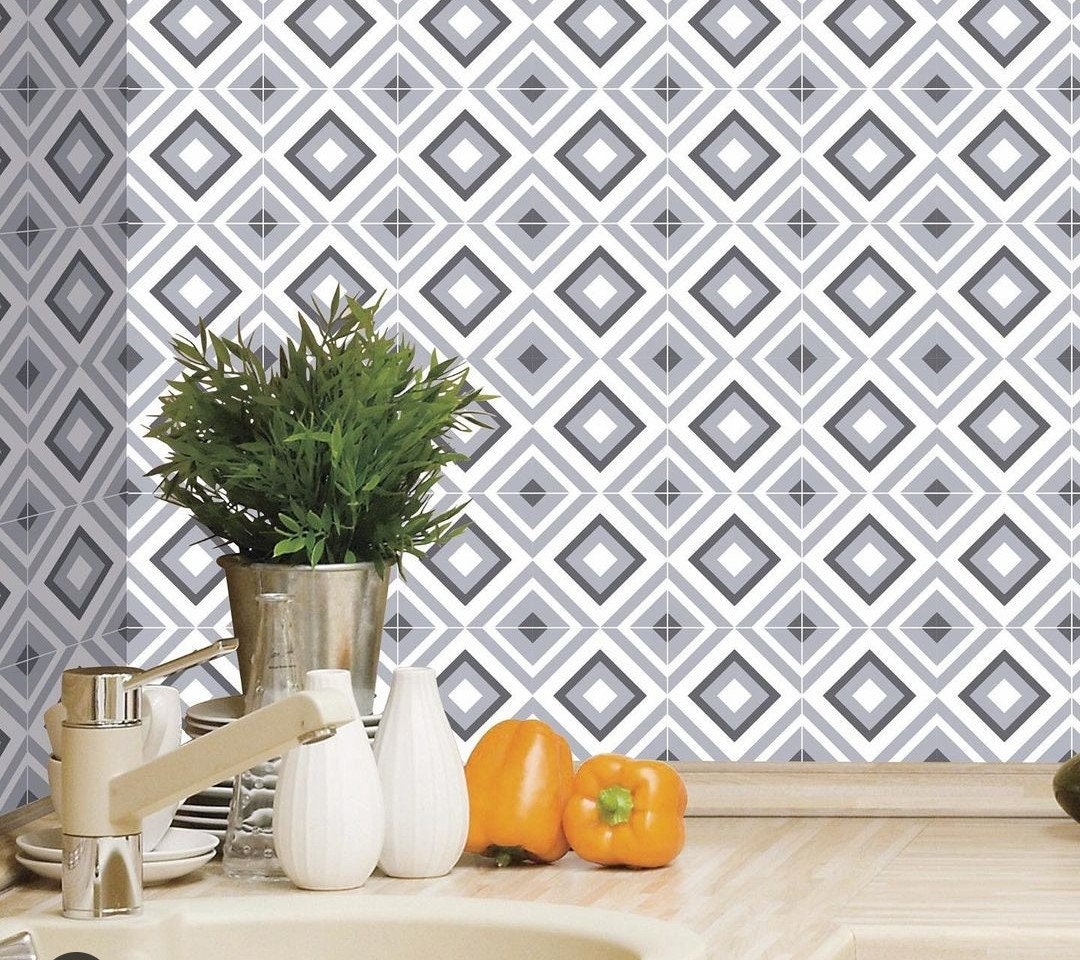 Gray Vinyl Tile Stickers, Self Adhesive PVC Flooring, PVC Floor Tiles ...