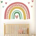 Pink Rainbow Decal, Rainbow Wall Sticker, Nursery Wall Art, Peel and ...